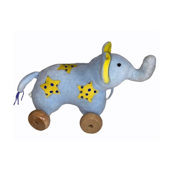 Rich Frog | Toys | Rich Frog Elephant Plush Wood Pull Unisex Baby Toy ...